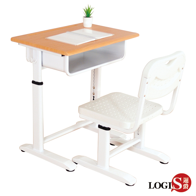 CJ-021 微笑MIT白原木兒童成長學習課桌椅 書桌椅 | LOGIS邏爵家具