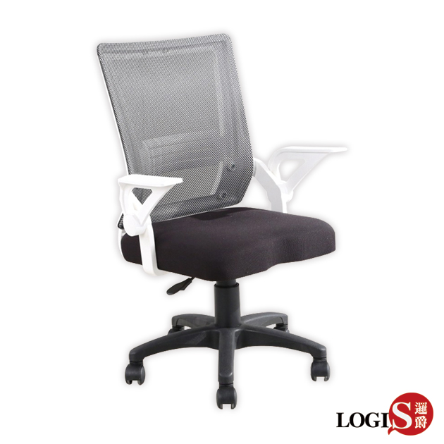 DIY-U23 黑白格電腦椅 辦公椅 透氣網布 人體工學 升降椅 扶手椅 | LOGIS邏爵家具